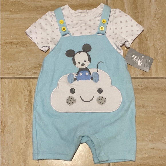 Disney | Matching Sets | Cute Disney Blue Overalls With Cloud And ...